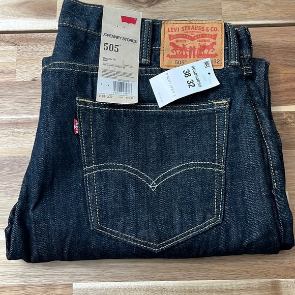 Levi's | Jeans | Levi Strauss Levis Dark Wash 55 Mens Regular Fit Straight Leg Jeans 38x32 Nwt ...